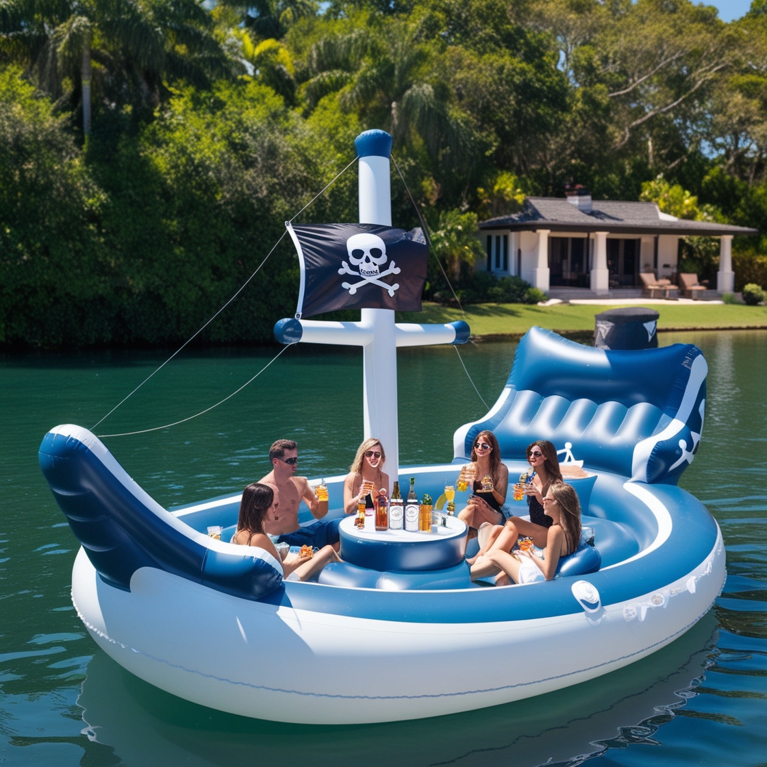Pirate Ship Lake Floats: Inflatable Adventure on the Water - Novel Designs