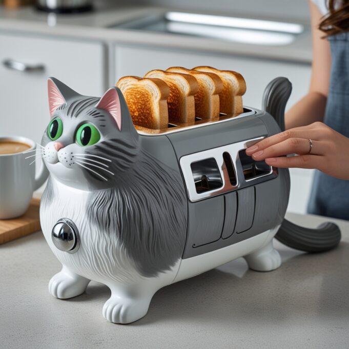 Funny Cat Toaster with Toast Imprints – Add Whimsy to Your Morning ...