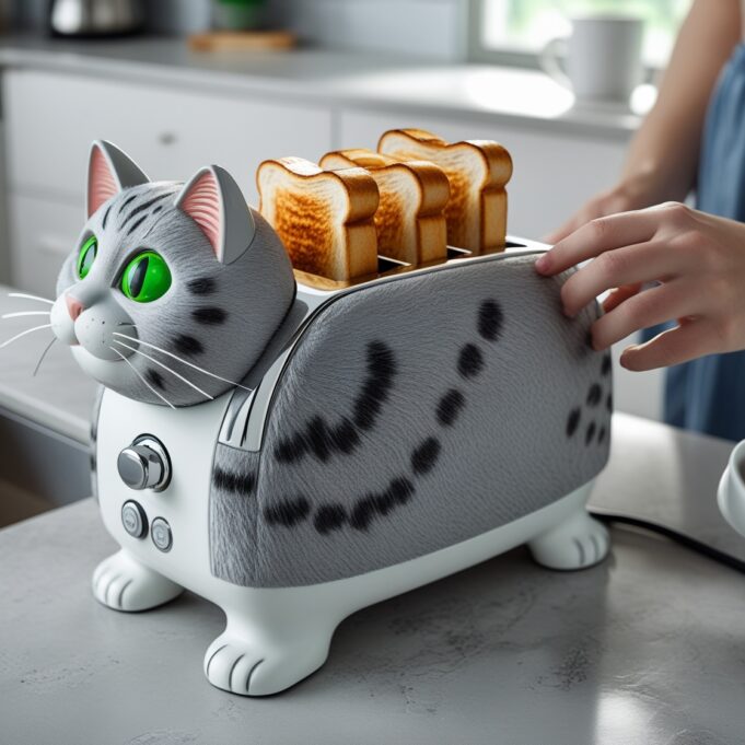 Funny Cat Toaster with Toast Imprints – Add Whimsy to Your Morning ...