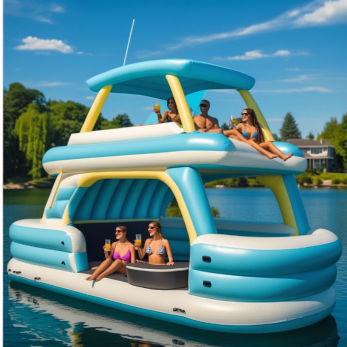 Inflatable Yacht Lake Floats: Luxury Relaxation on the Water - Novel ...