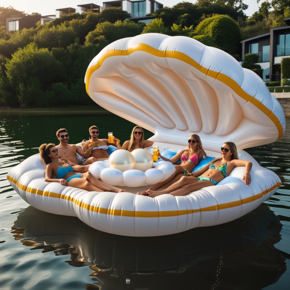 Turn Heads on the Water with Giant Inflatable Clam Lake Floats: A Must-Have This Summer - Novel ...