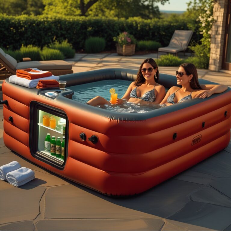 Inflatable Pool Bar with Mini Fridge: Chill Drinks & Big Fun All in One ...