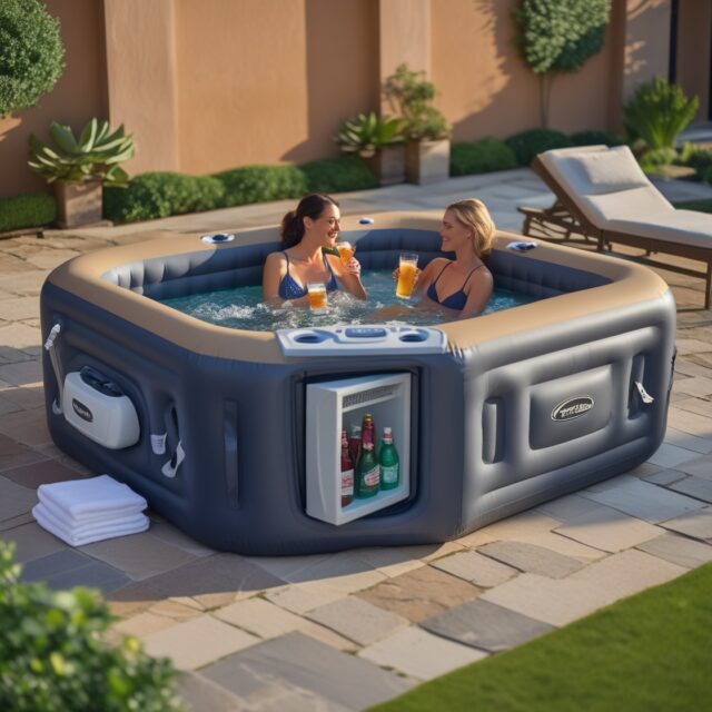 Inflatable Pool Bar with Mini Fridge: Chill Drinks & Big Fun All in One ...
