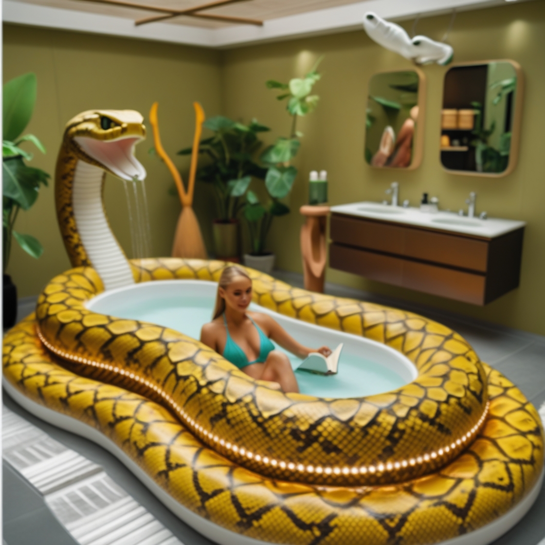Stunning Snake Bathtubs: Bold Bathroom Designs That Make a Statement ...