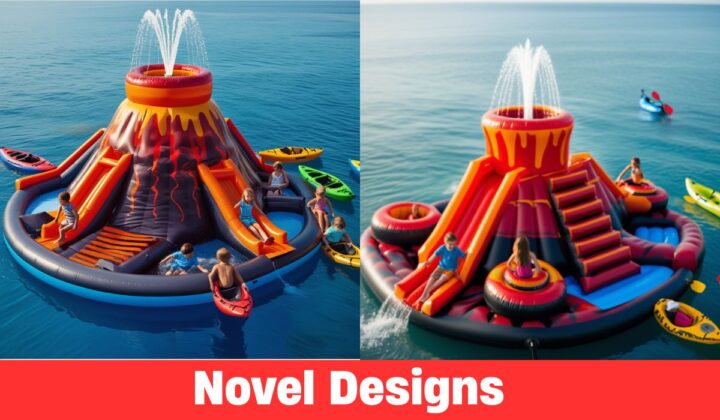 Inflatable Volcano Water Slide Island: Splash, Slide, and Erupt into ...