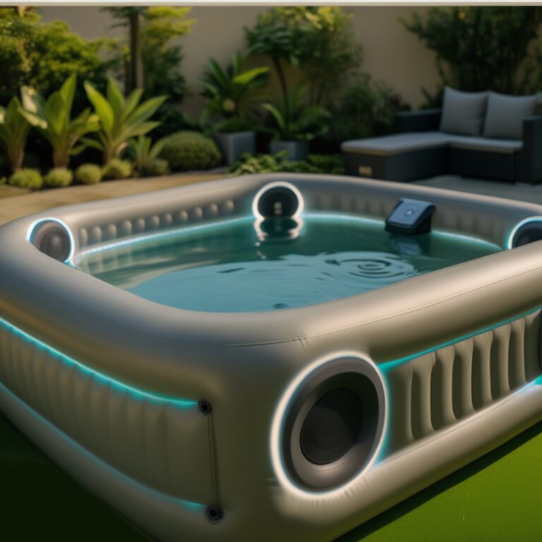 LED-Lit Inflatable Speaker Pool: The Perfect Addition to Your Backyard ...