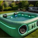 LED-Lit Inflatable Speaker Pool: The Perfect Addition to Your Backyard ...
