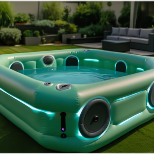 LED-Lit Inflatable Speaker Pool: The Perfect Addition to Your Backyard ...