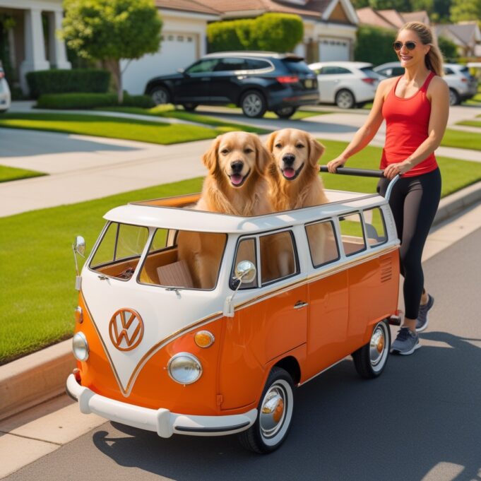 Mini VW Van Dog Stroller: The Cutest Ride for Your Furry Friend - Novel ...