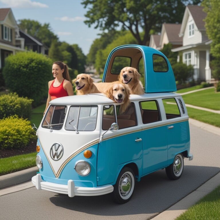 Mini VW Van Dog Stroller: The Cutest Ride for Your Furry Friend - Novel ...