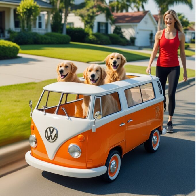 Mini VW Van Dog Stroller: The Cutest Ride for Your Furry Friend - Novel ...